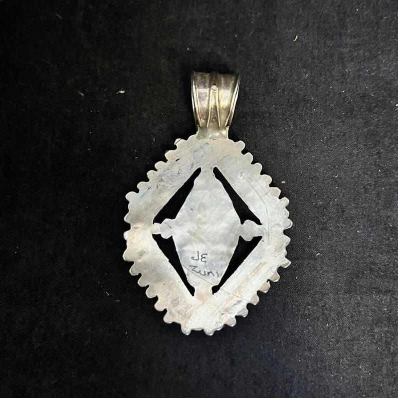Zuni Turquoise Clusterwork and Snake Eye Pendant by Jennie Eustace ...
