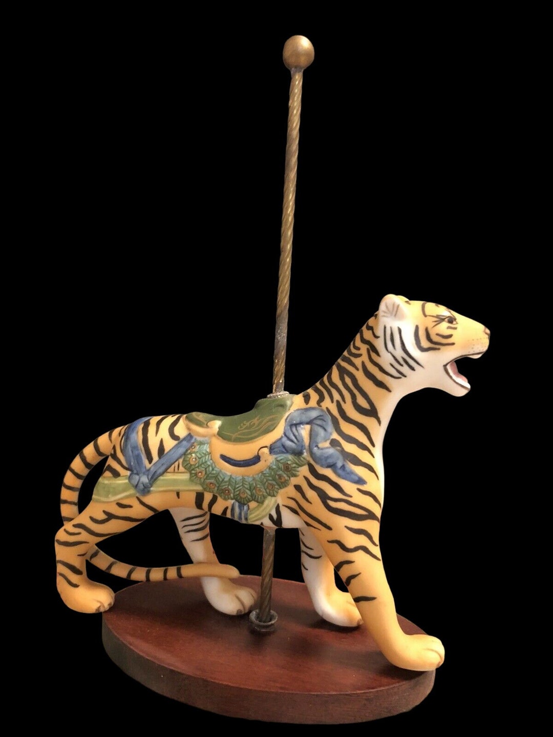Franklin Mint Porcelain Carousel Leopard Figurine - Etsy