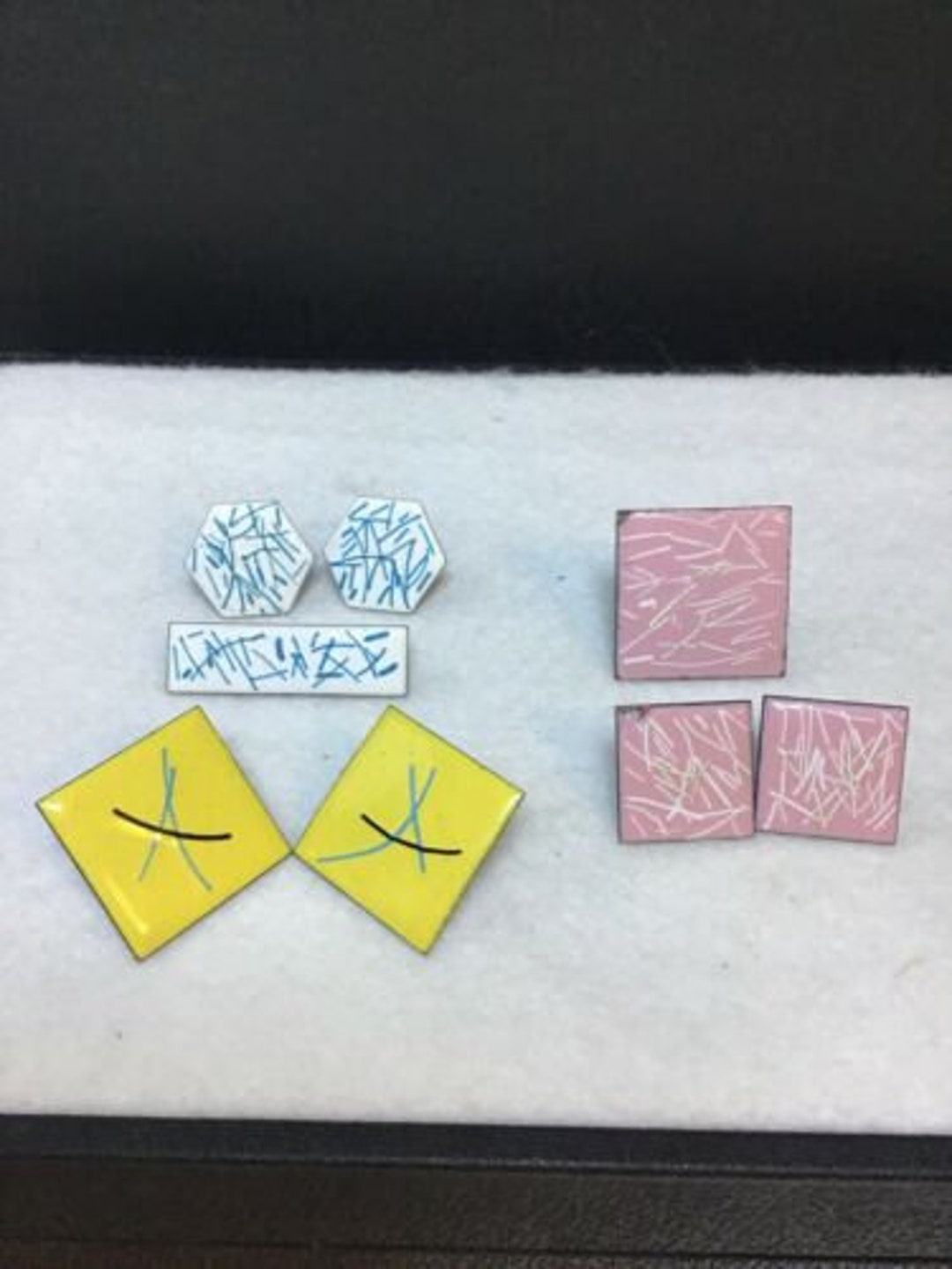 3 Pair of Heavy Metal Screw Back Earrings 2 Have Accessories - Etsy