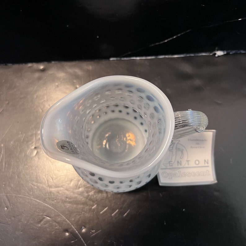 Vintage Fenton Clear Opalescent Coin Dot Pitcher | Etsy