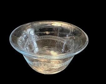 1940's Fire King Philbe Sapphire Blue Etched Depression Glass Casserole ...