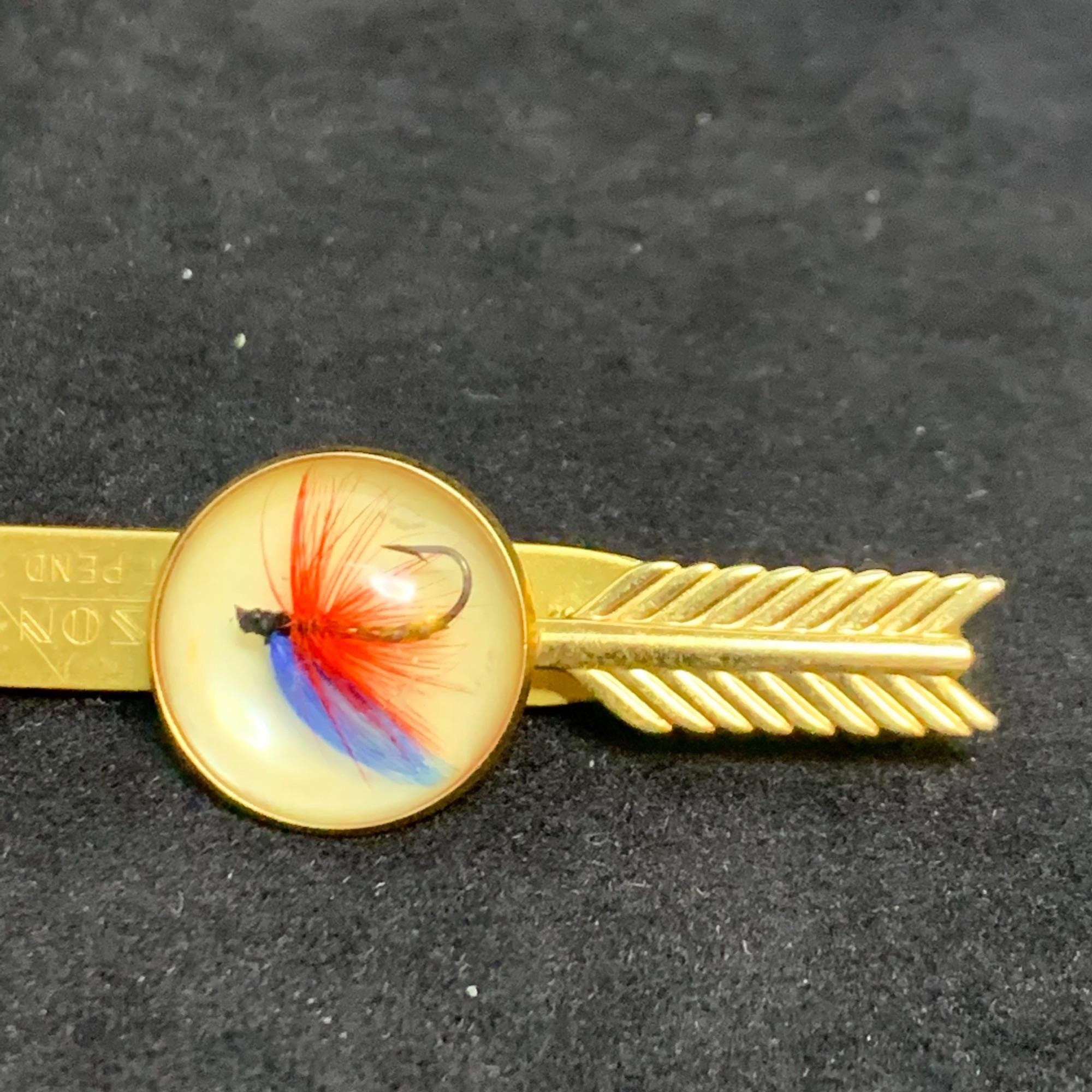 Vintage Anson Gold Tone Arrow Fly Fishing Lure Tie Bar 2293 - Etsy