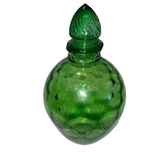 Vintage Wheatonware Green Honeycomb Glass Decanter With Lid - Etsy
