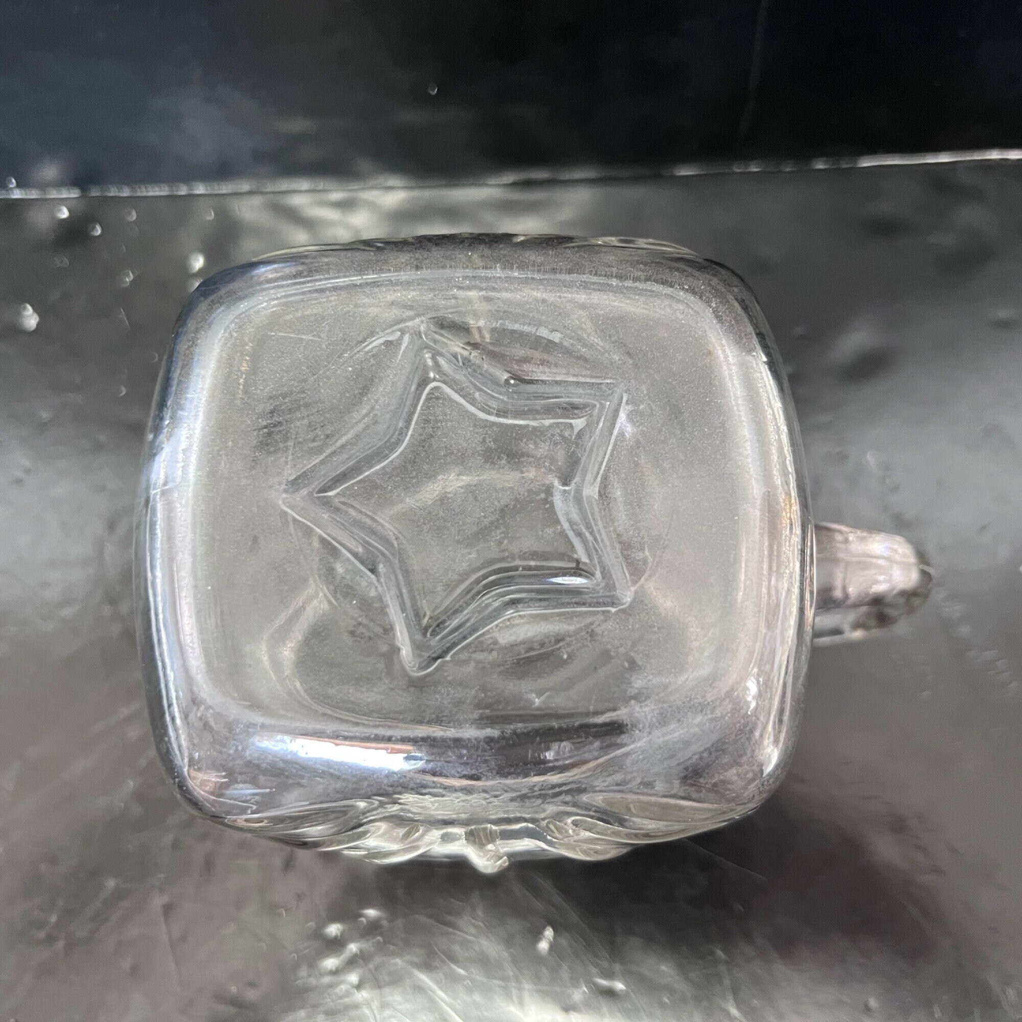 Vintage Federal Glass Clear Square Glass Sunburst Pitcher W Etsy