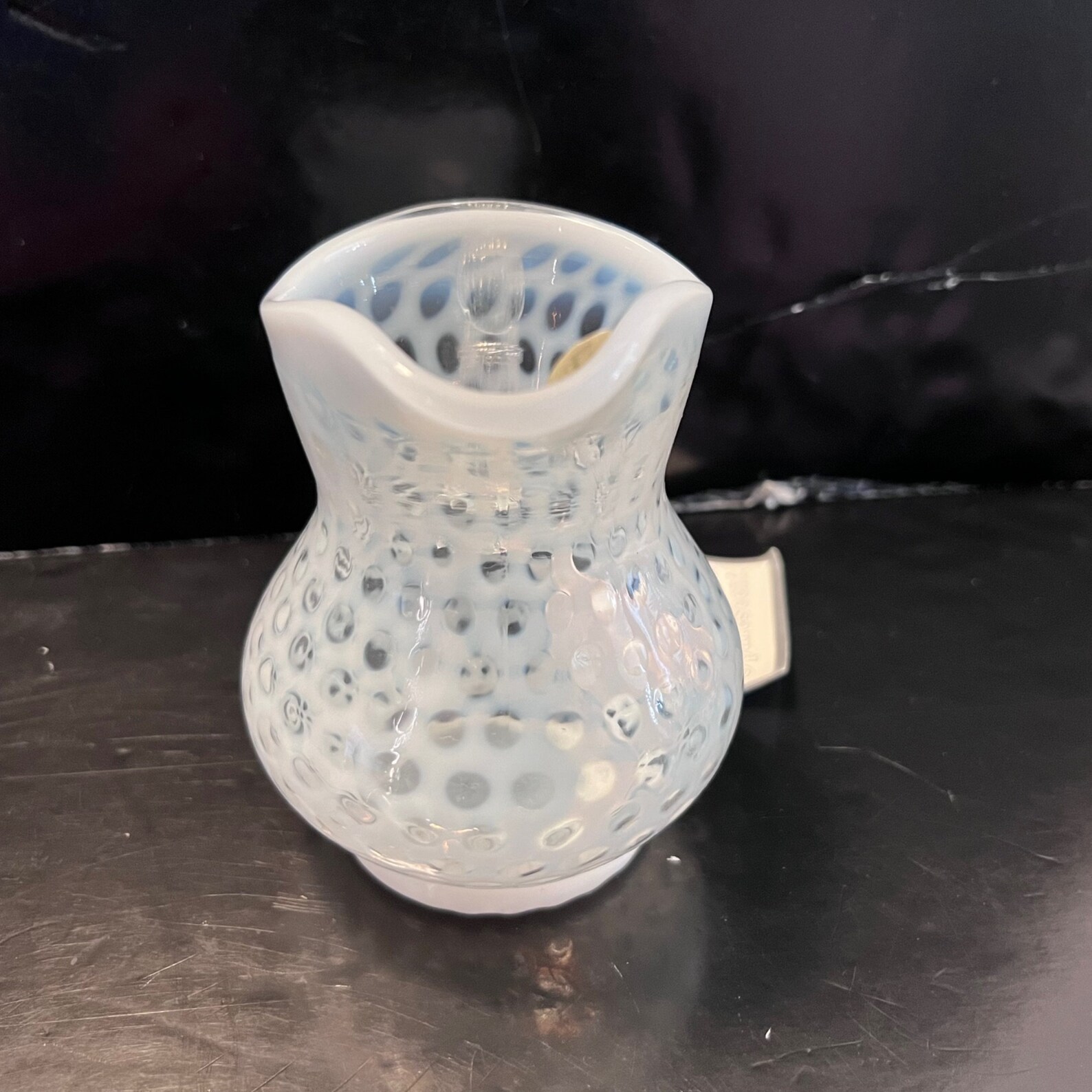 Vintage Fenton Clear Opalescent Coin Dot Pitcher | Etsy