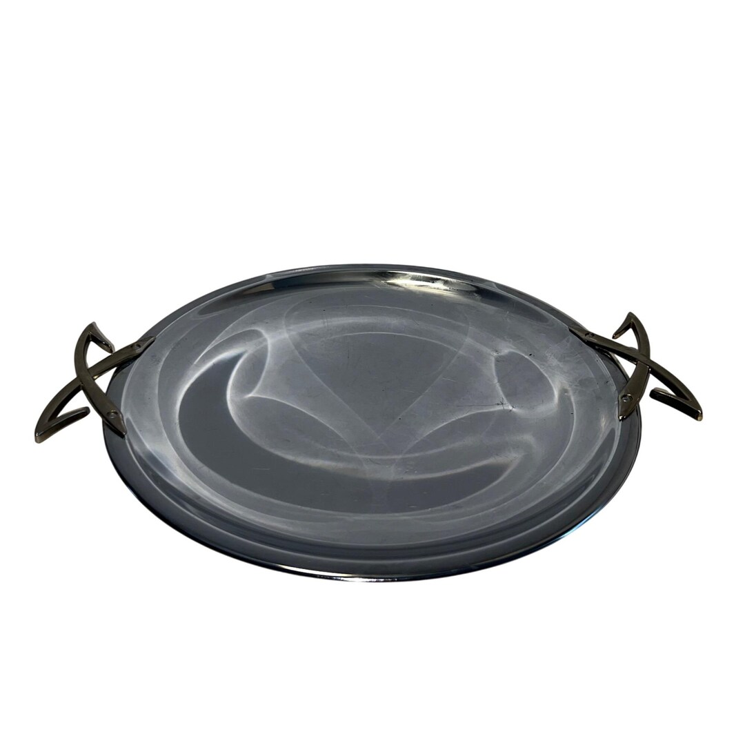 Vintage Kromex Metal Serving Tray/ Platter Handles 13.5" - Etsy