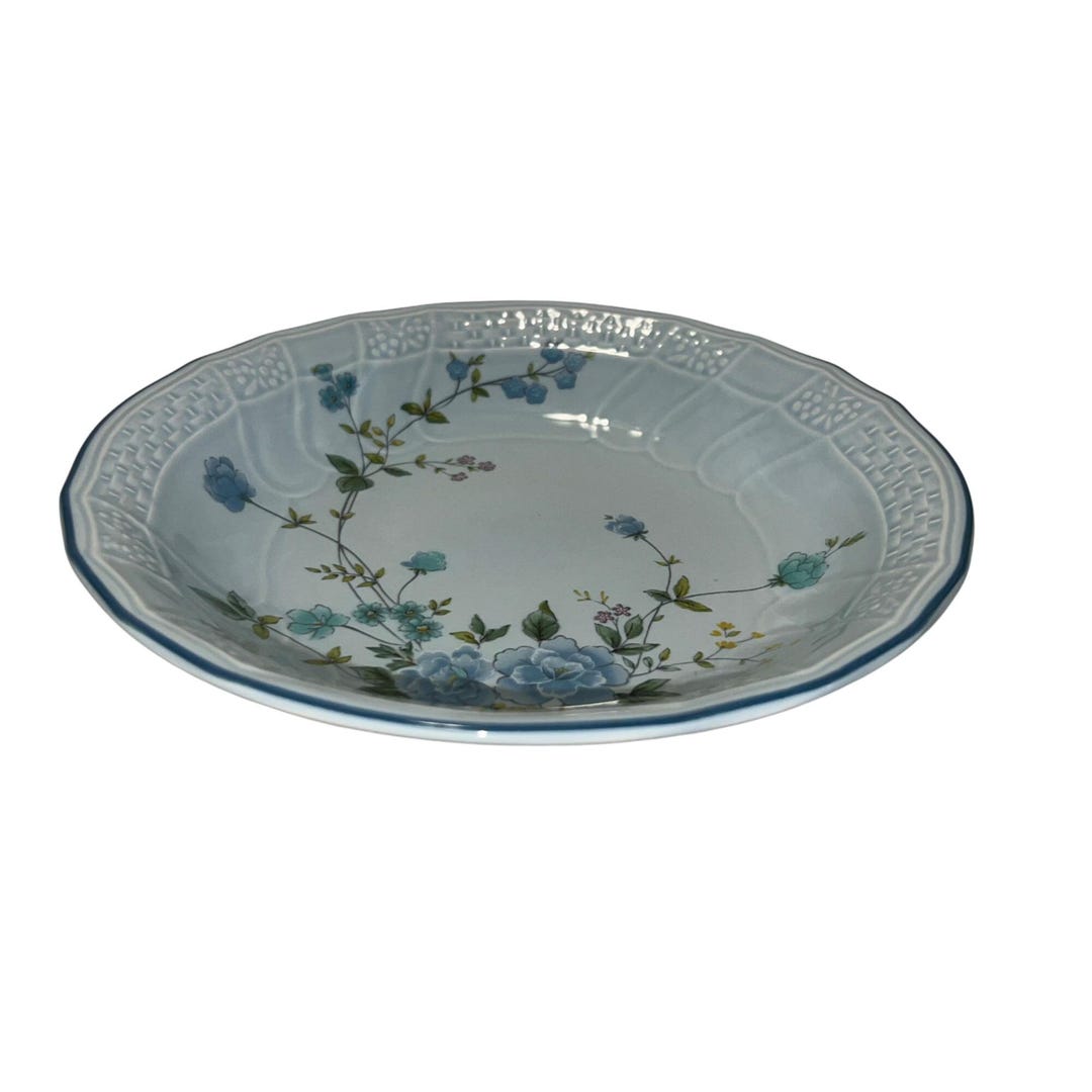 Vintage Mikasa Michelle Precious Blue Floral Soup/cereal Bowl - Etsy
