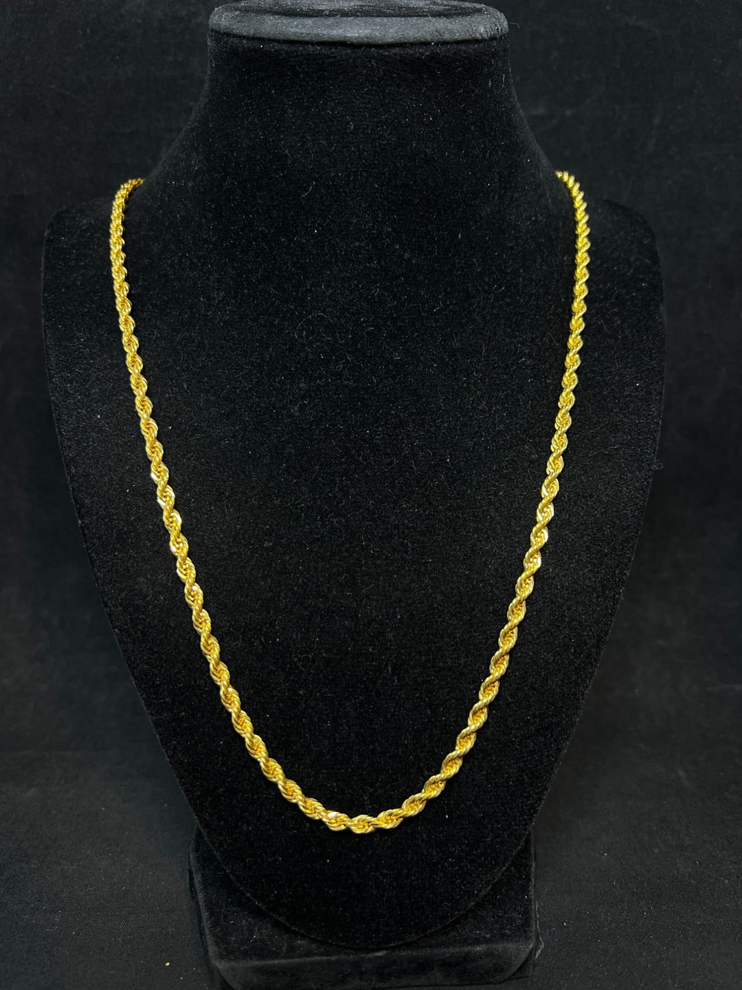 Erwin Pearl Chunky Gold Tone Rope Chain Necklace 30" (4218) - Etsy