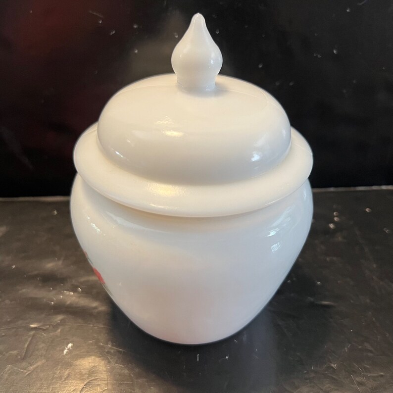 Vintage Avon Milk Glass Ginger Jar W/ Gold Finch and Flowers - Etsy