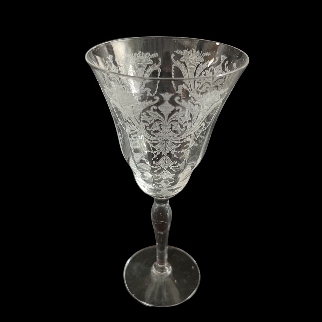 Vintage Morgantown Glass Clear Milan (stem 7668) Water Goblet - Etsy