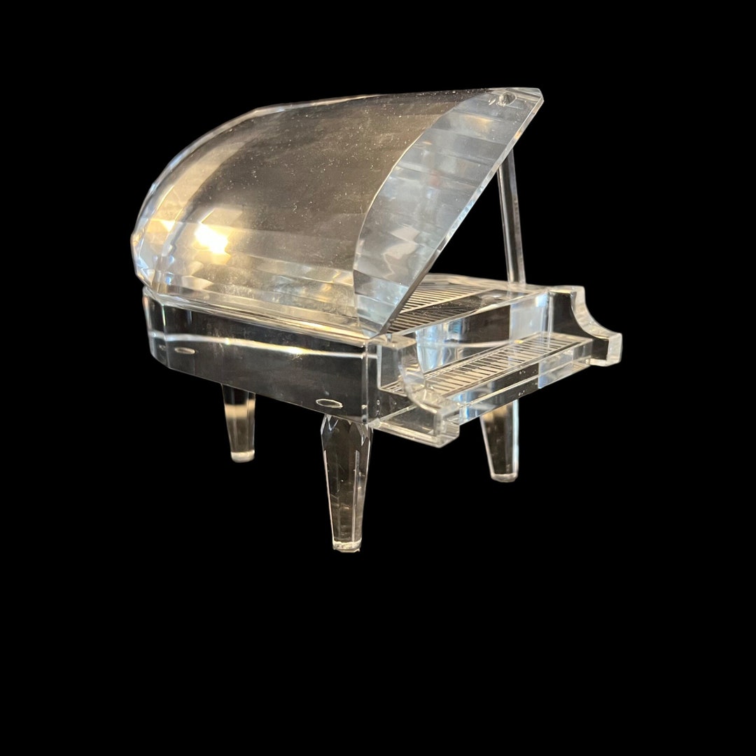 Vintage Glass Grand Piano - Etsy