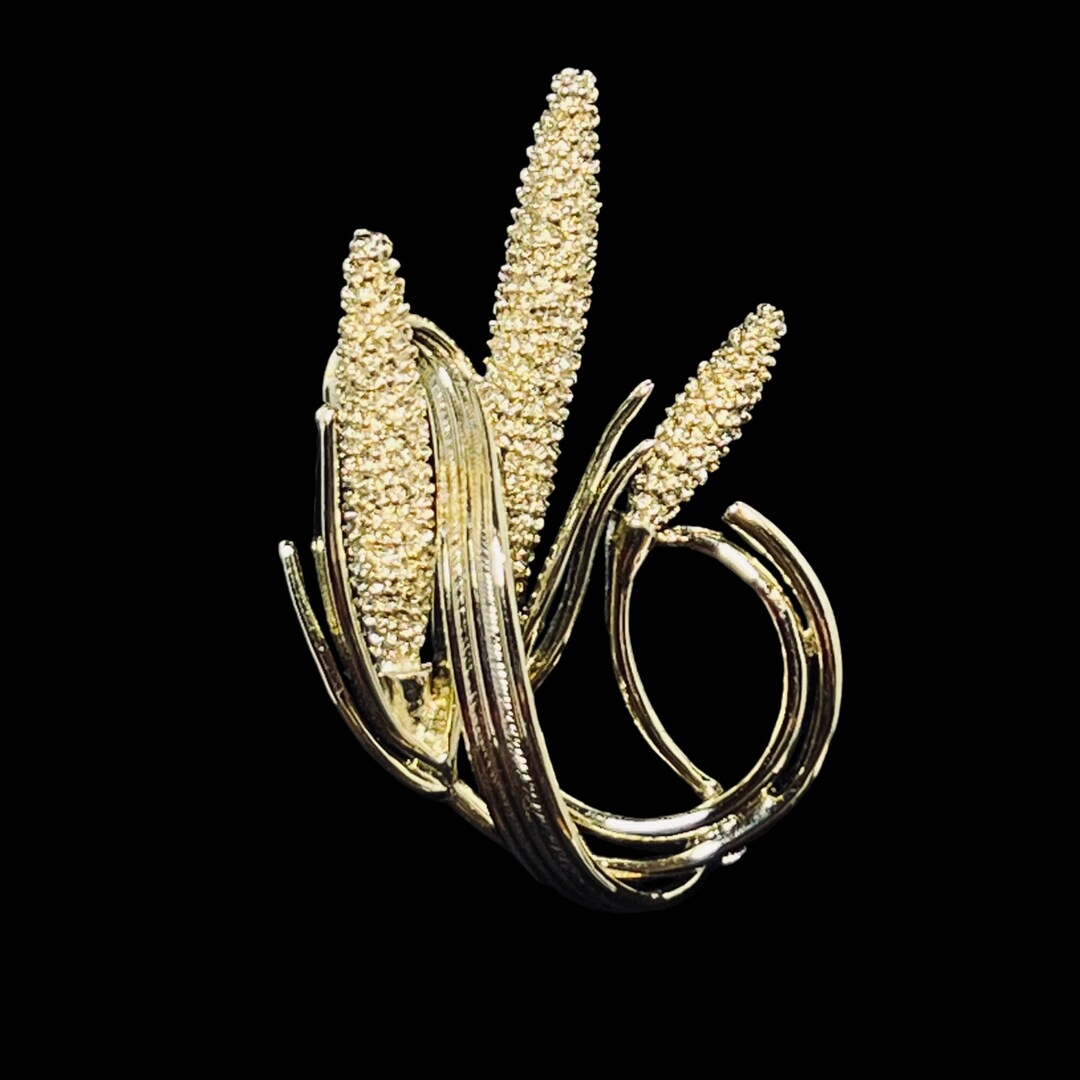 Vintage Gold Tone Twisted Cat Tails Brooch (5156) - Etsy