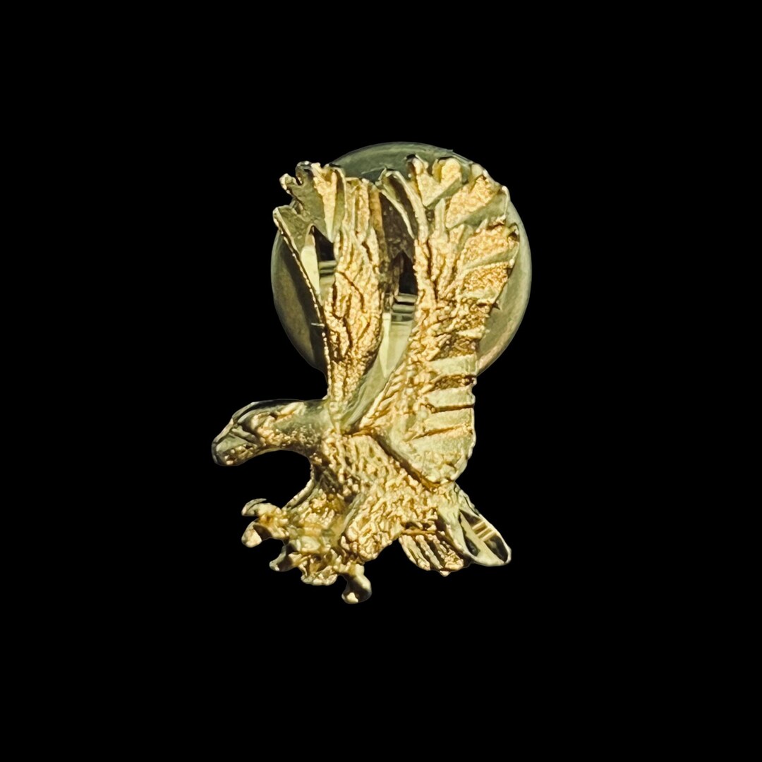 Gold Tone Eagle Lapel Pin - Etsy