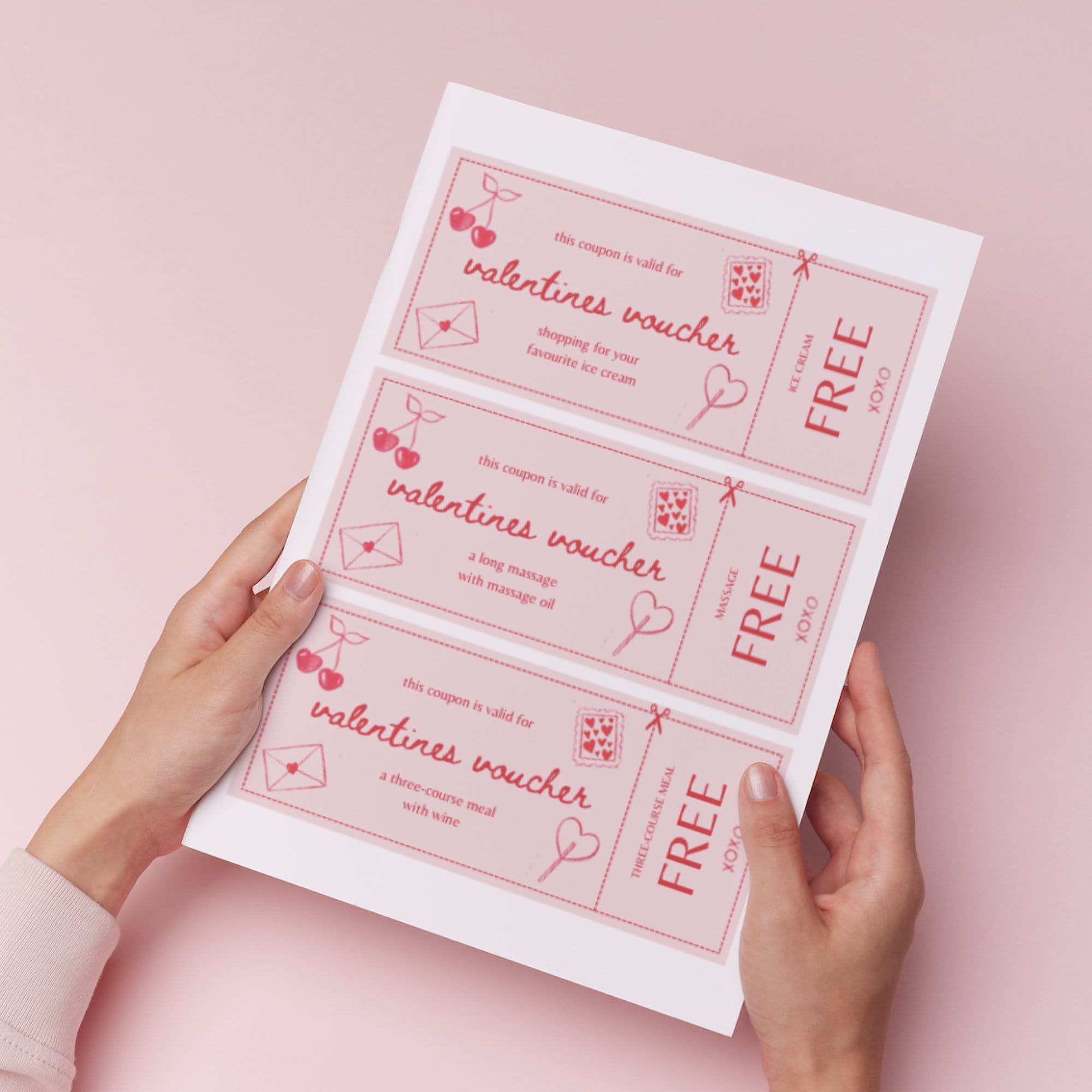 Customisable Editable Valentines Coupons Vouchers | Printable Vouchers ...