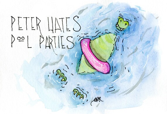 Peter Hates Pool Parties | Etsy