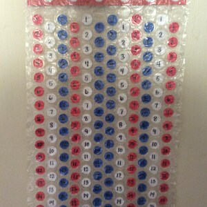 Bubble Wrap Calendar Homemade Calendar Bubble Wrap - Etsy
