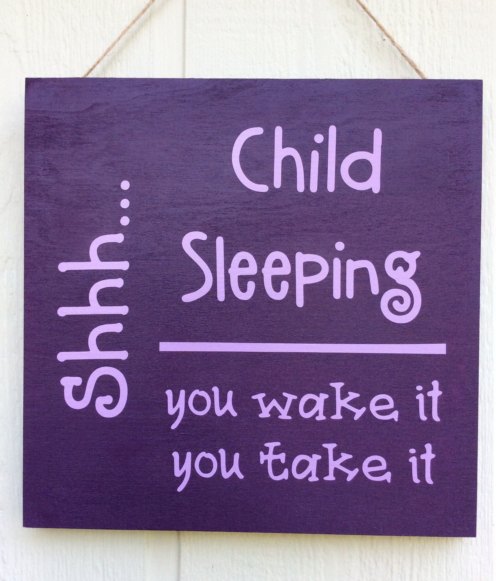Toddler Sleeping Door Hanger; Toddler Sleeping Sign; Handmade Toddler ...