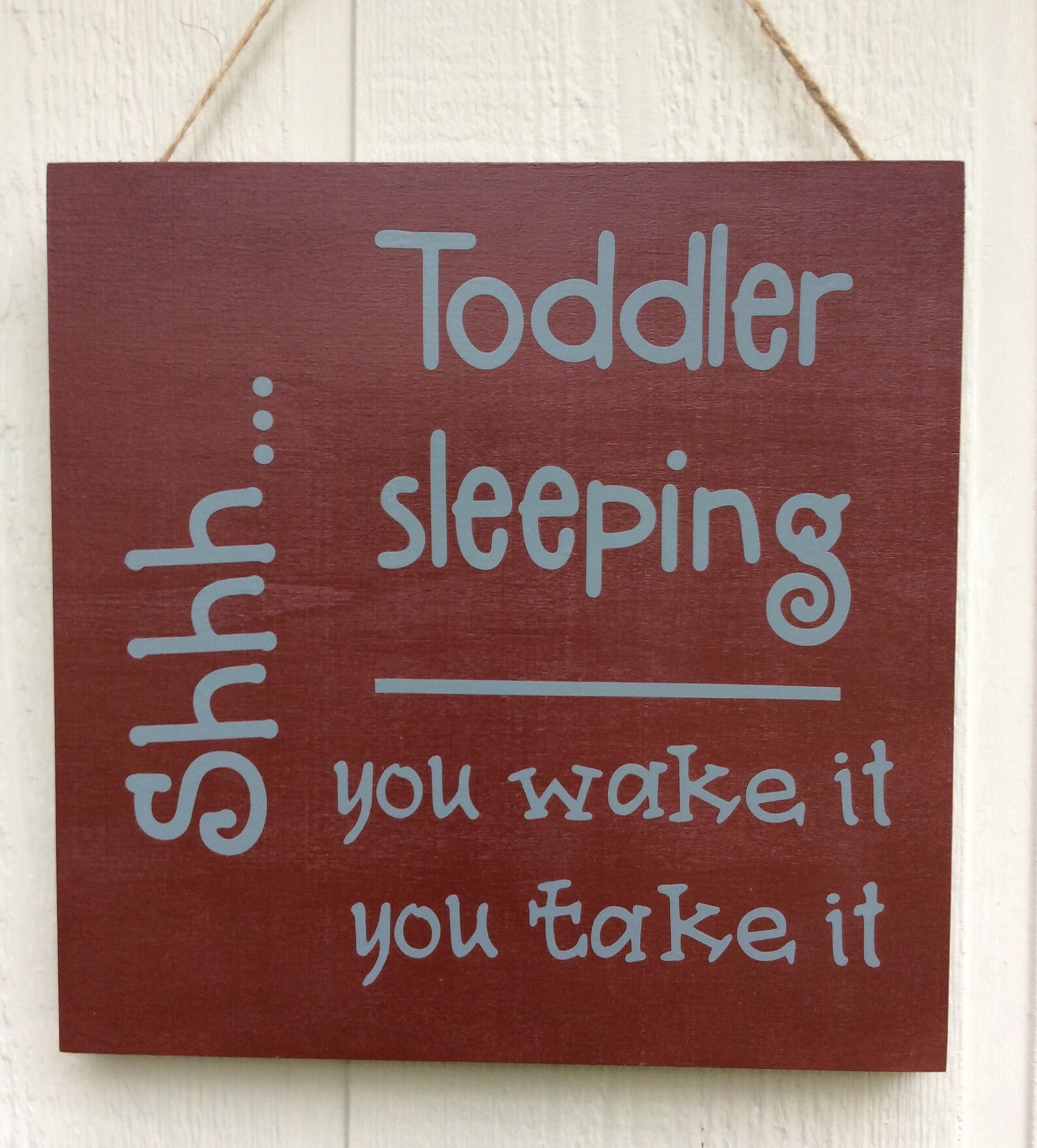 Toddler Sleeping Door Hanger; Toddler Sleeping Sign; Handmade Toddler ...