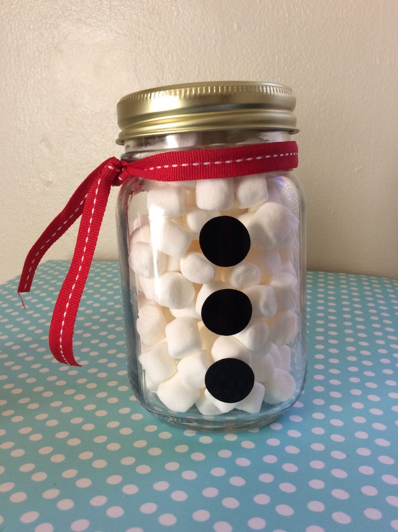 Snowman Mason Jar; Snowman Container; Teacher Gift; Candy Jar; Snowman ...