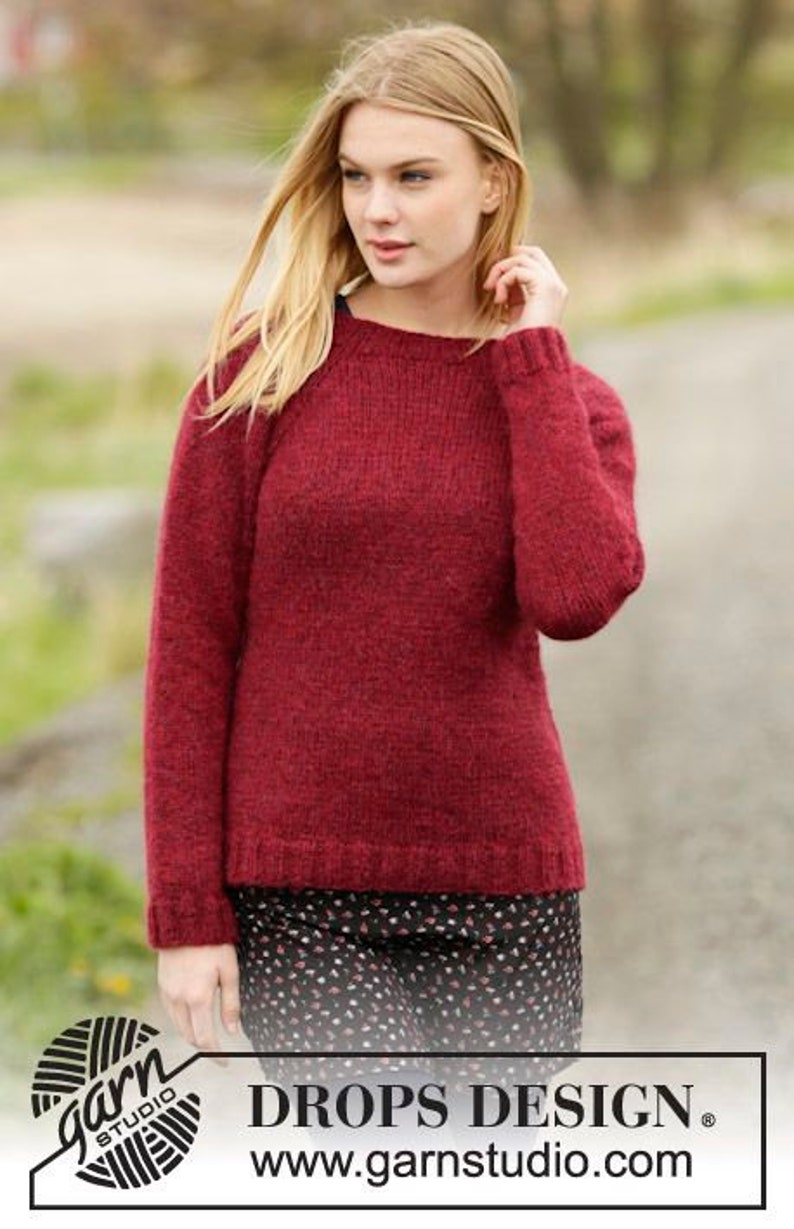 Drops Air yarn color 07 Ruby Red Alpaca wool blend yarn for | Etsy