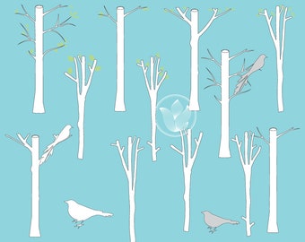 Birch tree svg | Etsy