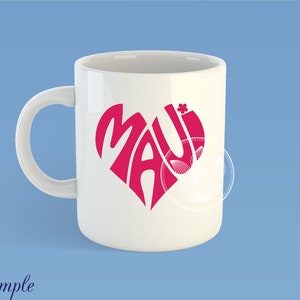 Maui Word Art Maui Svg Dxf Eps Png Jpg Maui Logo Design | Etsy