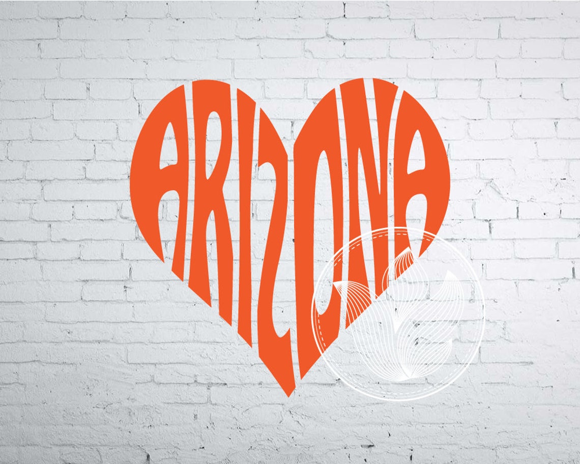 Arizona Word Art Arizona Svg Dxf Eps Png Jpg Arizona Logo - Etsy