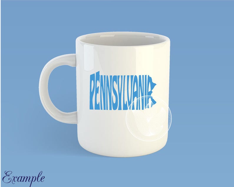 Pennsylvania Word Art Pennsylvania Svg Dxf Eps Png Jpg | Etsy