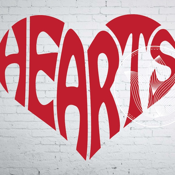 Heart Typography - Etsy