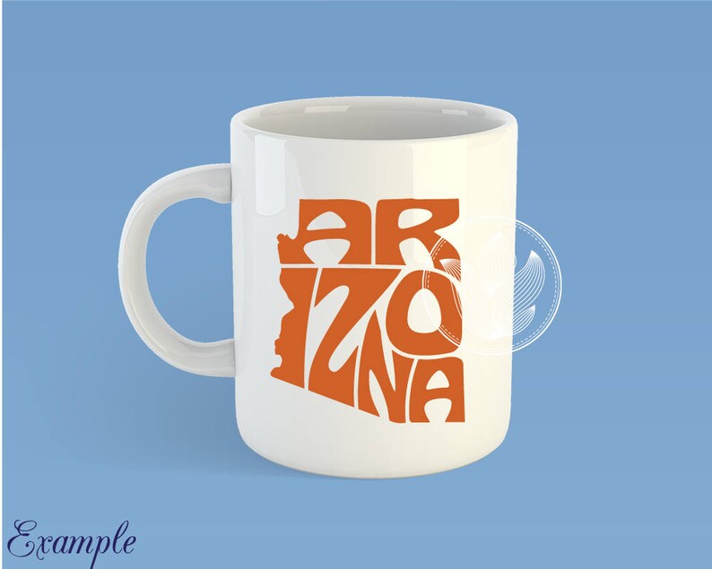Arizona Word Art Arizona Svg Dxf Eps Png Jpg Arizona Logo - Etsy