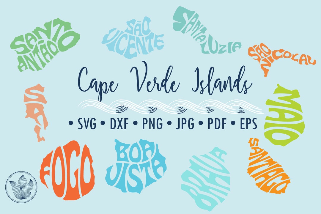 Cape Verde Islands Svg Cut Files, Lettering Designs - Etsy