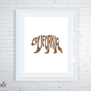 California Word Art Design in Bear Shape Svg Dxf Eps Png Jpg, Words ...