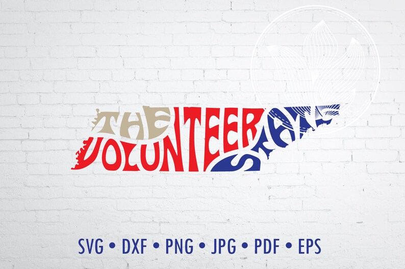 The Volunteer State Word Art Tennessee Svg Dxf Eps Png Jpg - Etsy