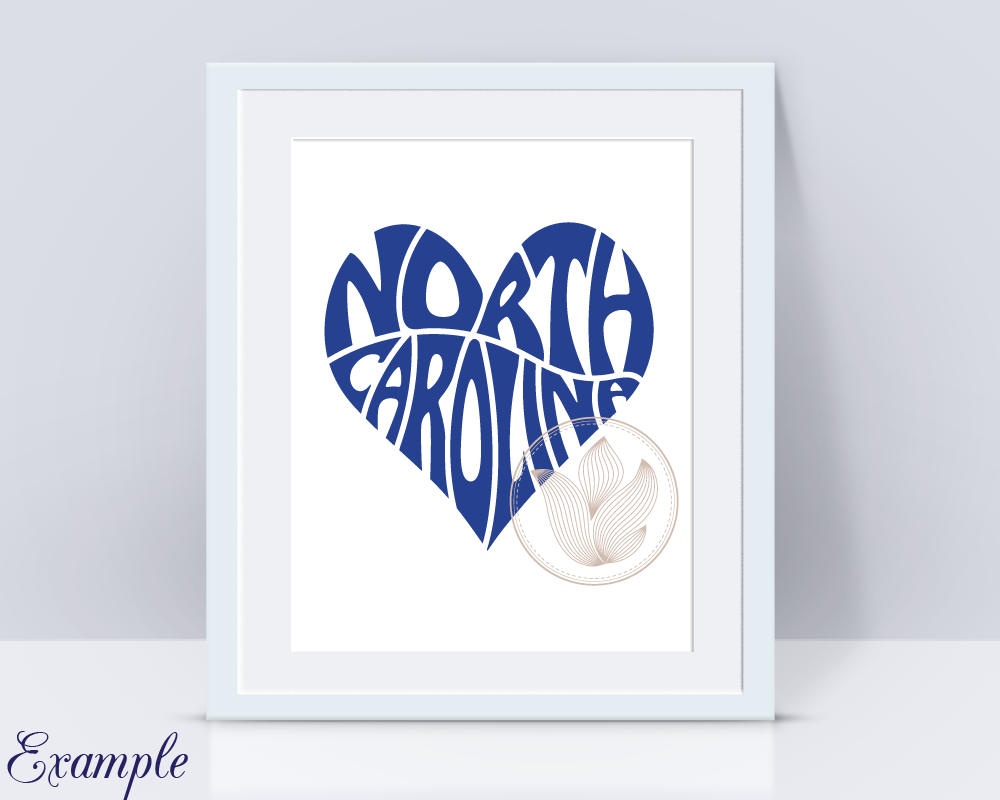 North Carolina Word Art North Carolina Svg Dxf Eps Png Jpg - Etsy