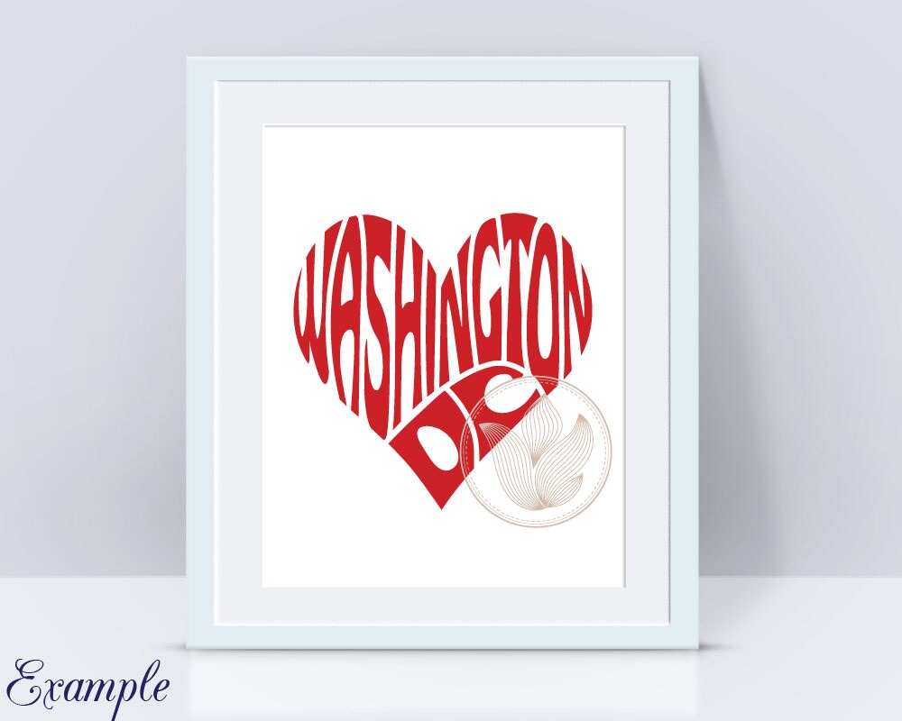 Washington DC Word Art Washington DC Svg Dxf Eps Png Jpg - Etsy