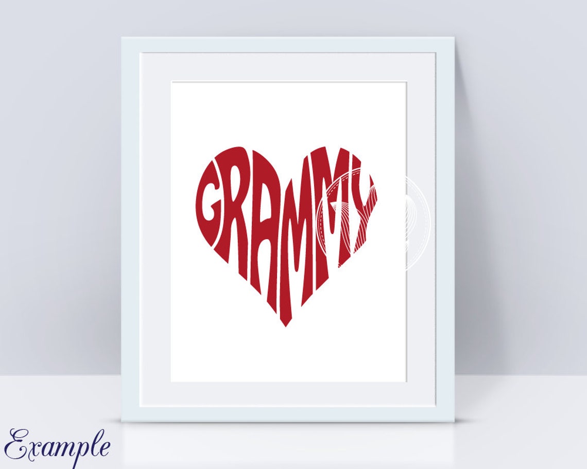 Grammy Word Art Grammy Svg Dxf Eps Png Jpg Logo Design | Etsy