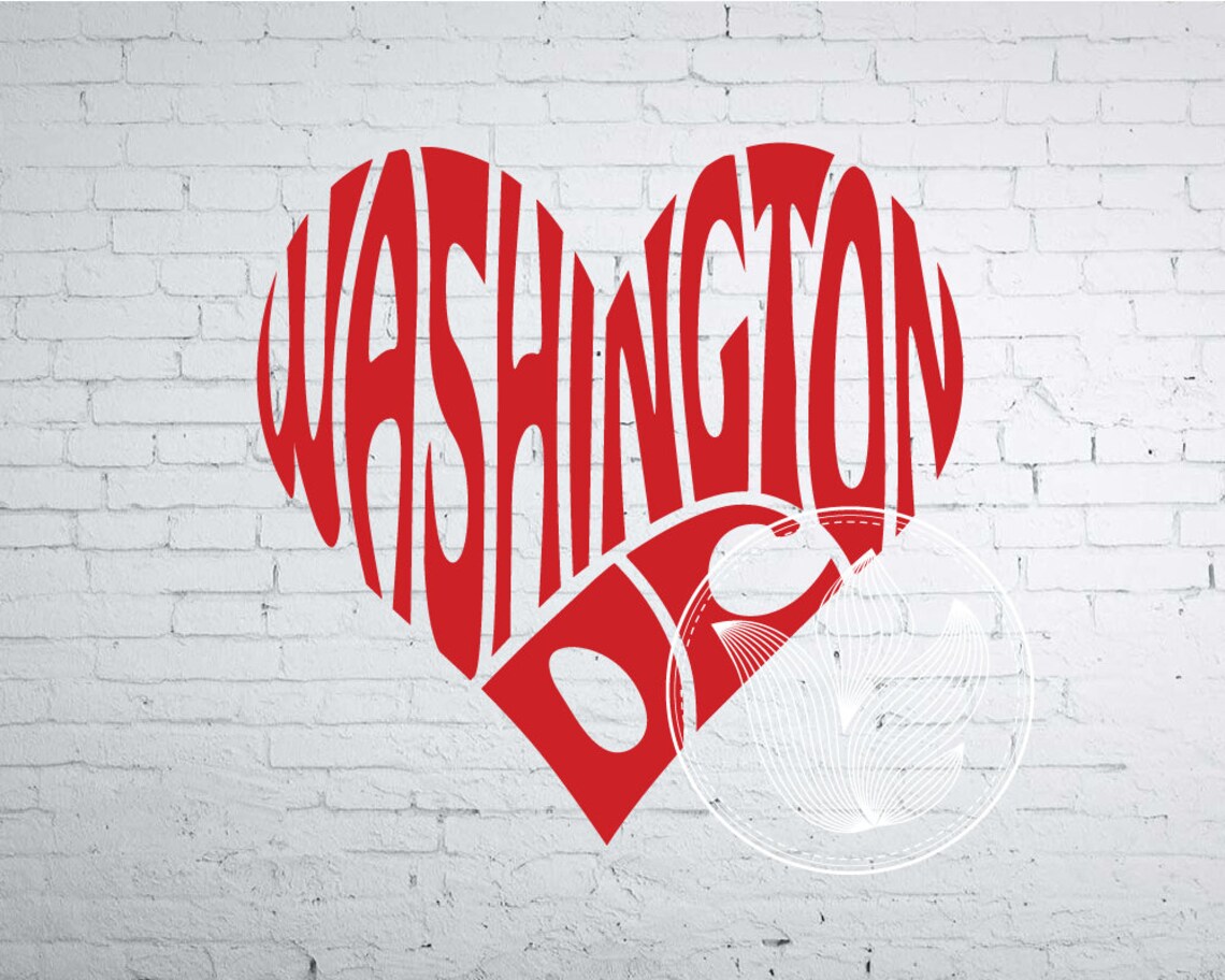 Washington DC Word Art Washington DC Svg Dxf Eps Png Jpg - Etsy