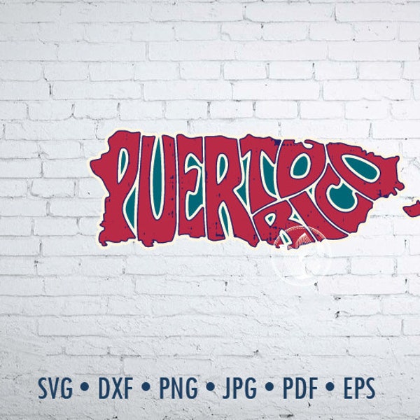 Puerto Rico Logo Svg - Etsy