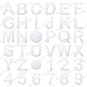 Golf Letters and Numbers Golf Clip Art Golf Embellishment - Etsy