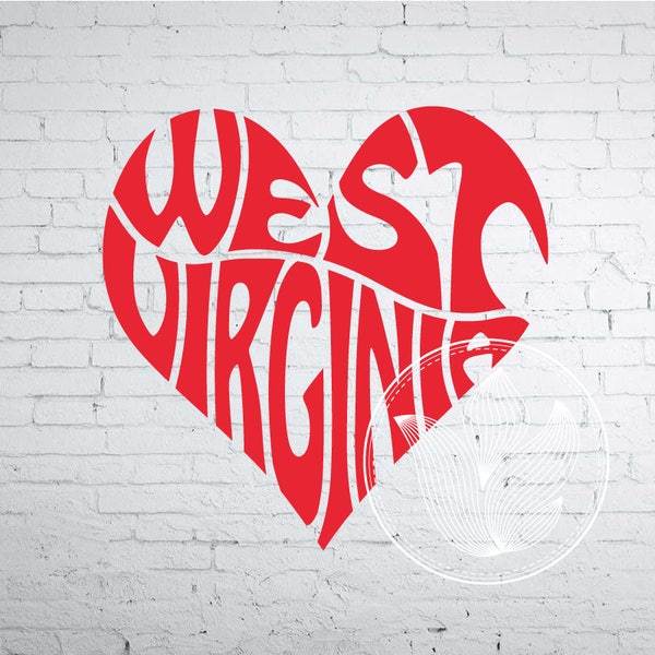 West Virginia Heart - Etsy