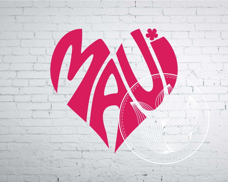 Maui Word Art Maui Svg Dxf Eps Png Jpg Maui Logo Design - Etsy Finland