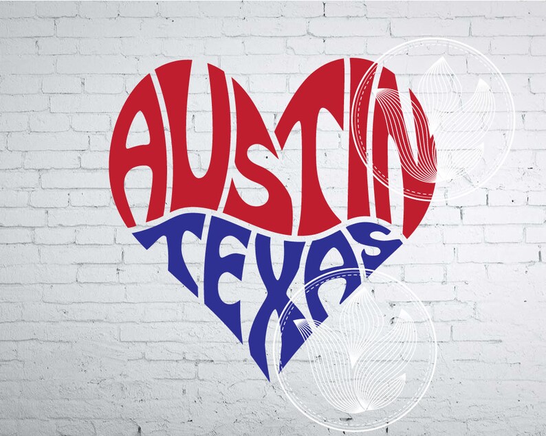 Austin Texas Word Art Austin Texas Svg Dxf Eps Png Jpg | Etsy