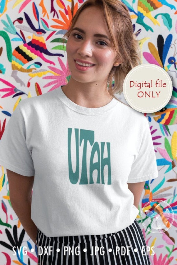 Utah Word Art Utah Svg Dxf Eps Png Jpg Utah logo design | Etsy