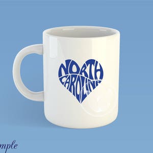 North Carolina Word Art North Carolina Svg Dxf Eps Png Jpg - Etsy