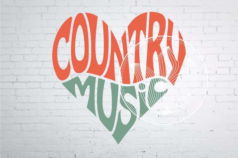 Country Music Word Art Svg Dxf Eps Png Jpg Logo Design Word | Etsy