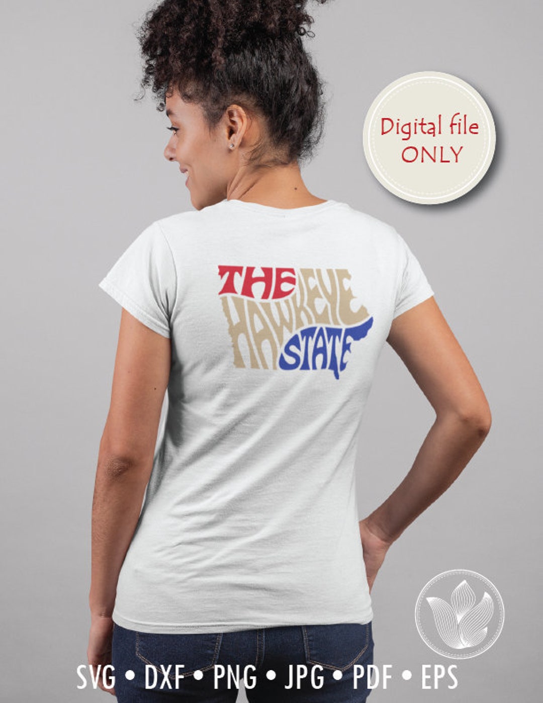 The Hawkeye State Word Art, Iowa Svg Dxf Eps Png Jpg, Cut File, Map ...