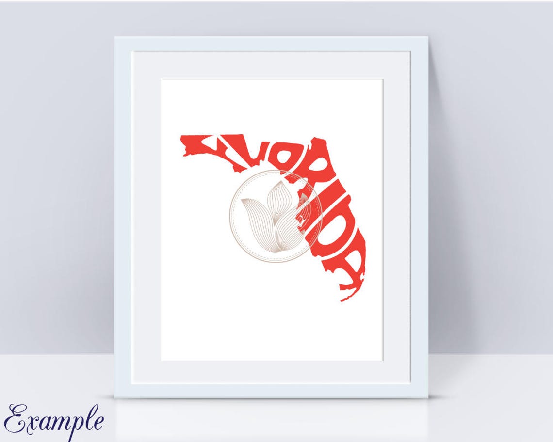 Florida Word Art Svg Dxf Eps Png Jpg Logo Design Word in | Etsy