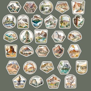 30 US National Parks Vector Sticker Designs - Etsy