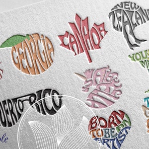 Custom Digital Word Art Svg Cutting File in the Shape You - Etsy