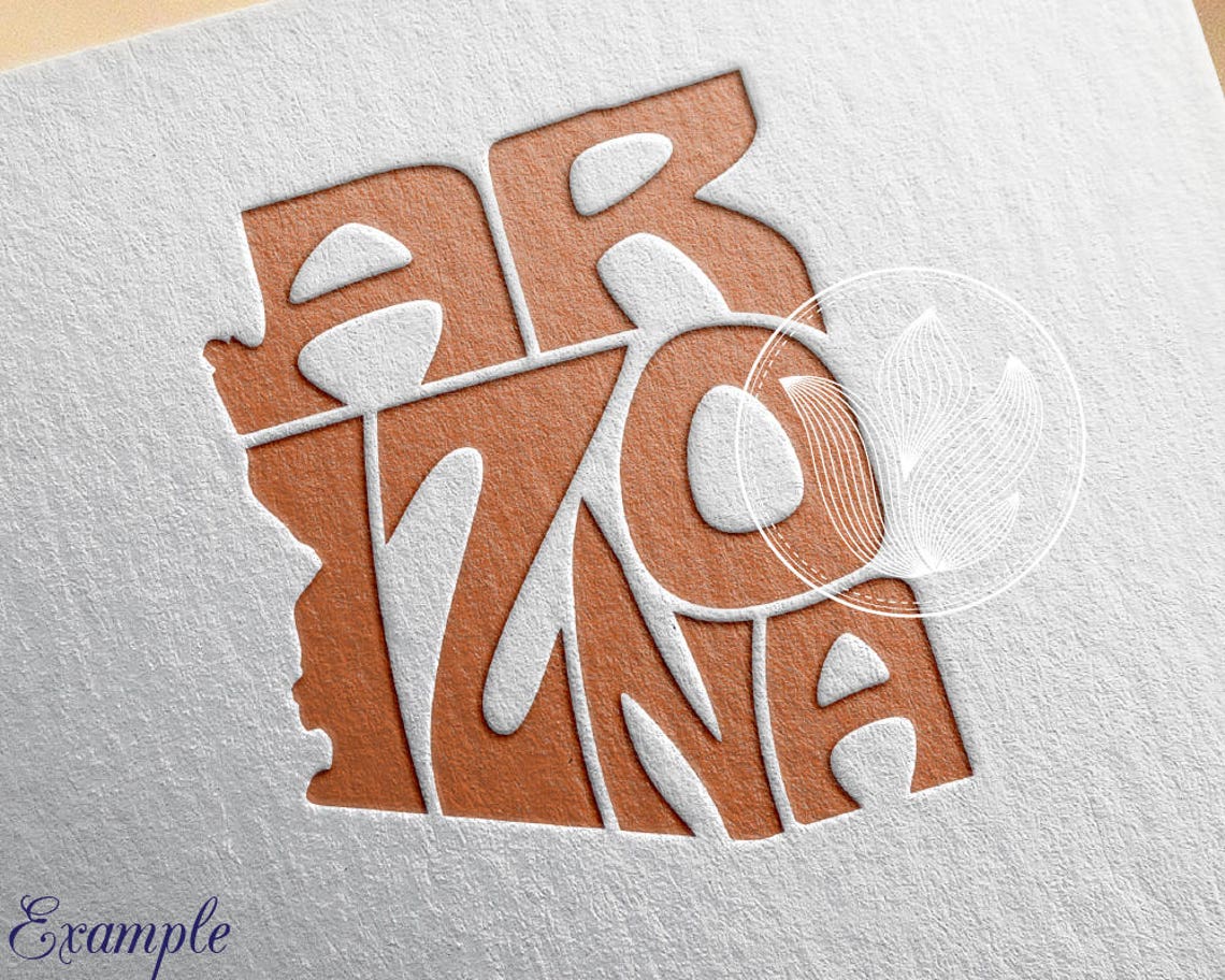 Arizona Word Art Arizona Svg Dxf Eps Png Jpg Arizona logo | Etsy